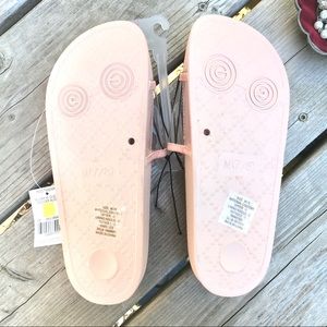 Just Be... | Shoes | Nwt Pink Clear Plastic Slides | Poshmark
